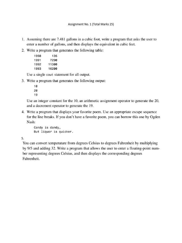 Assignment No. 1 OOP Summer 2025-1 | PDF