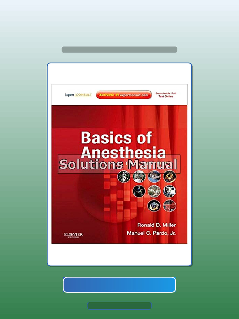 Basics of Anesthesia 6th Edition Miller Ebook and TestBank Bundle PDF ...
