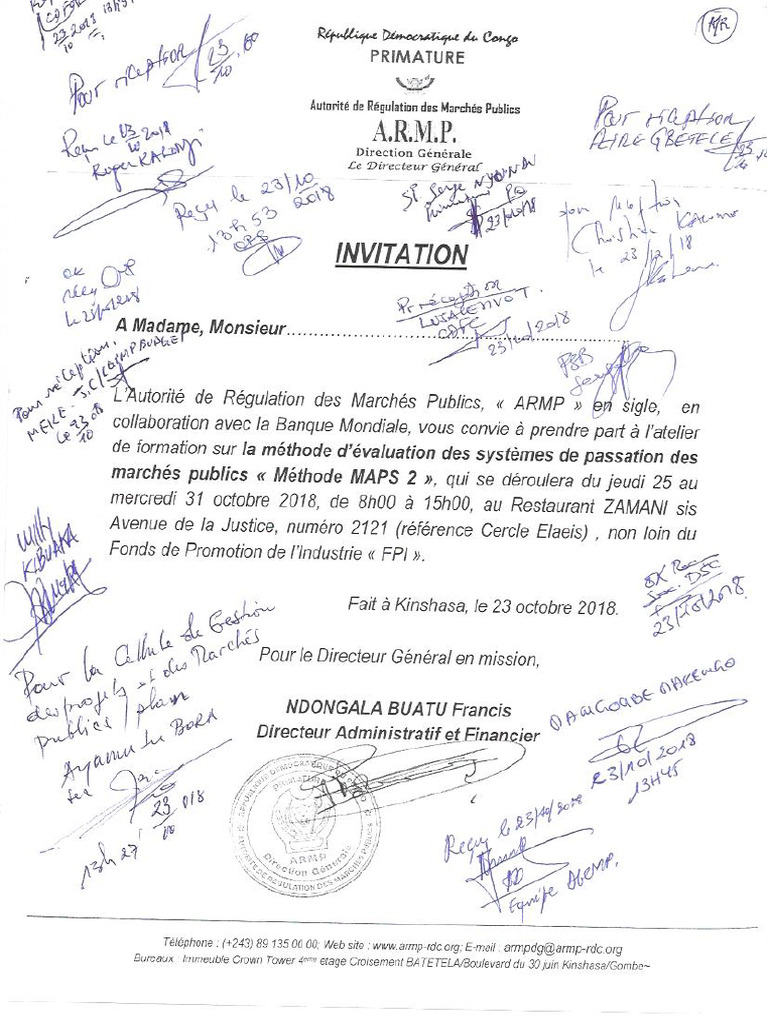 Accuse de Reception Invitation MAPS 2 | PDF