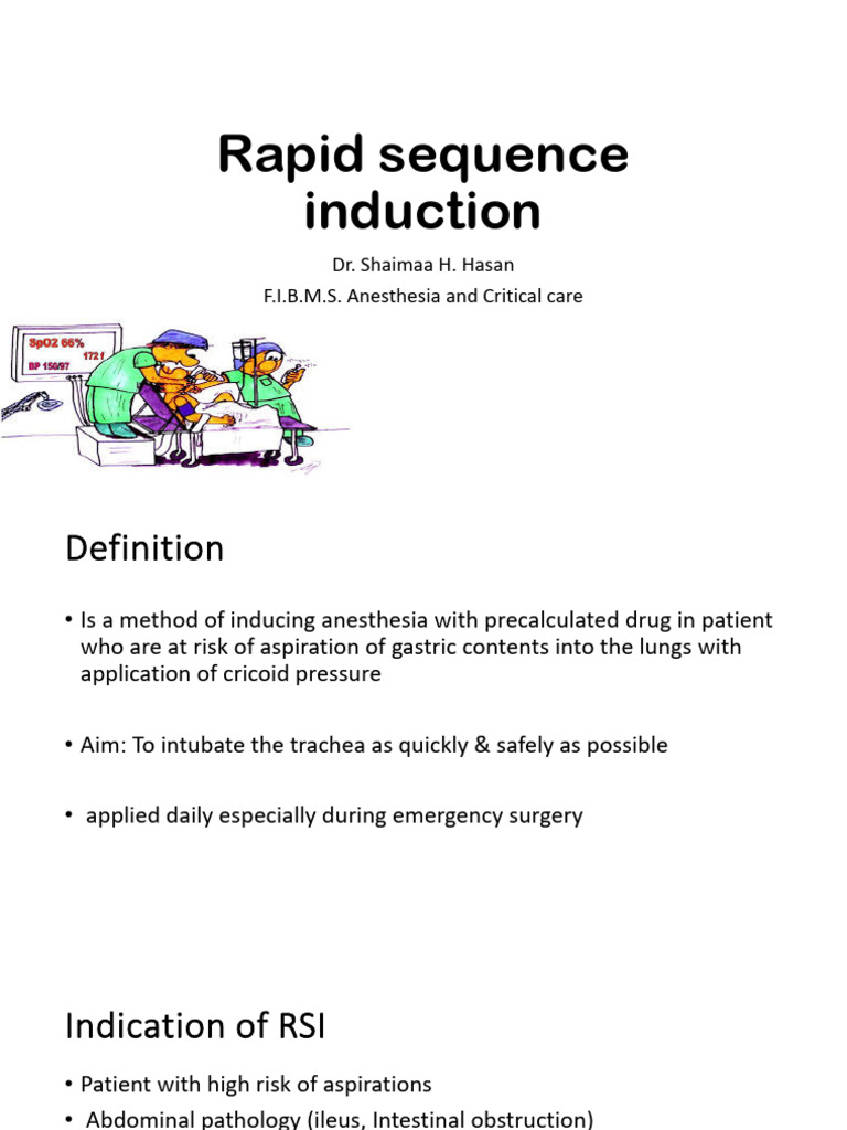 Rapid Sequence Induction Protocol | PDF | Clinical Medicine | Medical ...