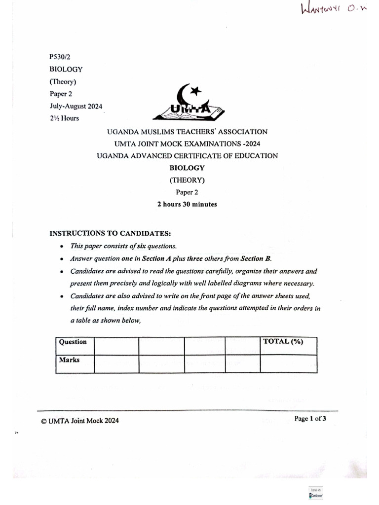 Umta Uace Bio2 | PDF