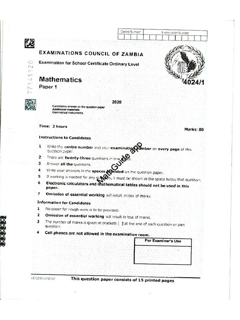 Mathematics p1 | PDF