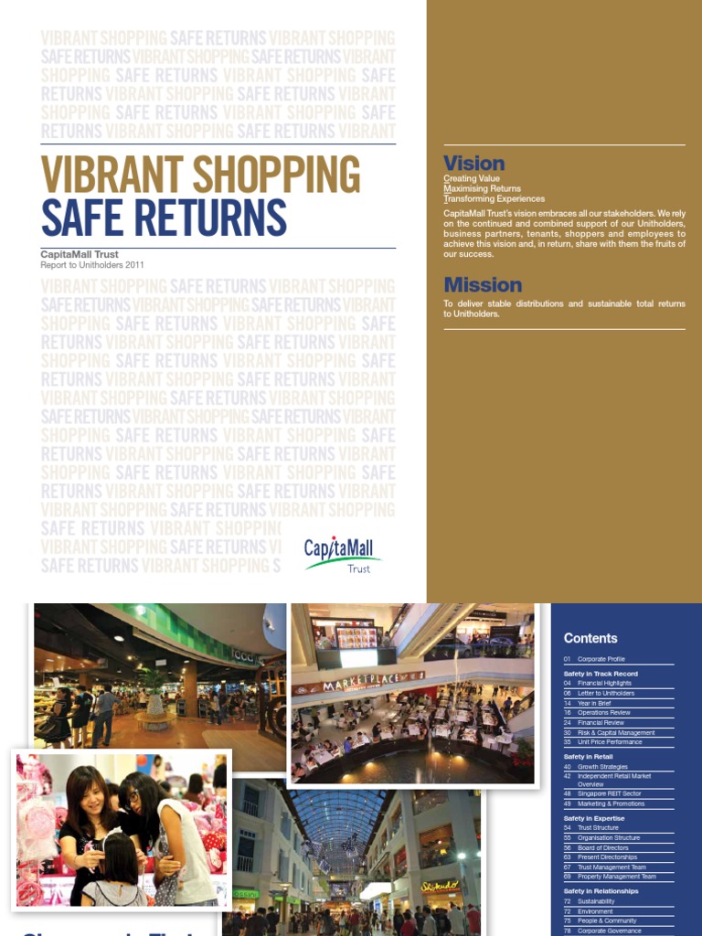 CapitaMall Trust (CMT) Annual Report 2011 | PDF | Bonds (Finance ...