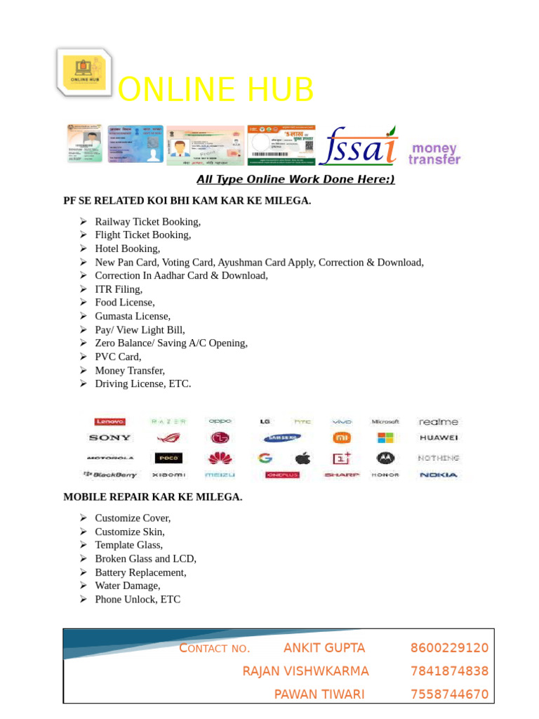 Comprehensive Online Services Hub | PDF