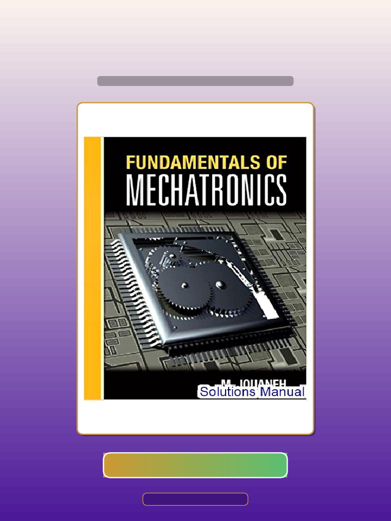 Fundamentals of Mechatronics 1st Edition Jouaneh Ebook and TestBank ...