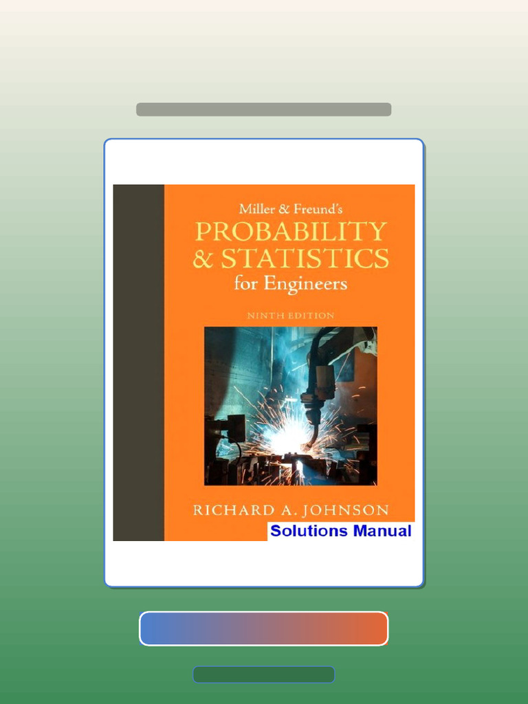 Miller and Freunds Probability and Statistics for Engineers 9th Edition ...