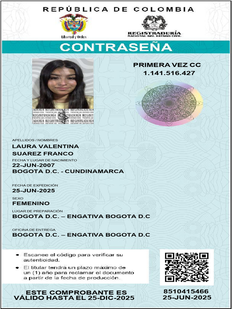 Comprobante de Tramite 1.141.516.427 | PDF