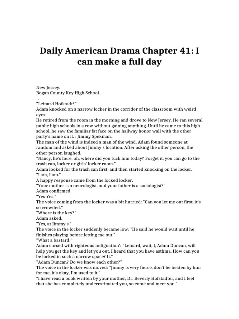 Daily American Drama 41-100 | PDF