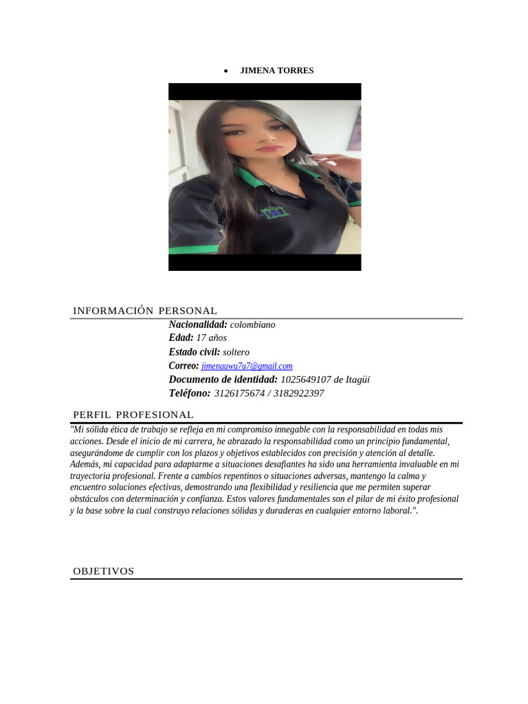 Hoja de Vida Jeffer | PDF