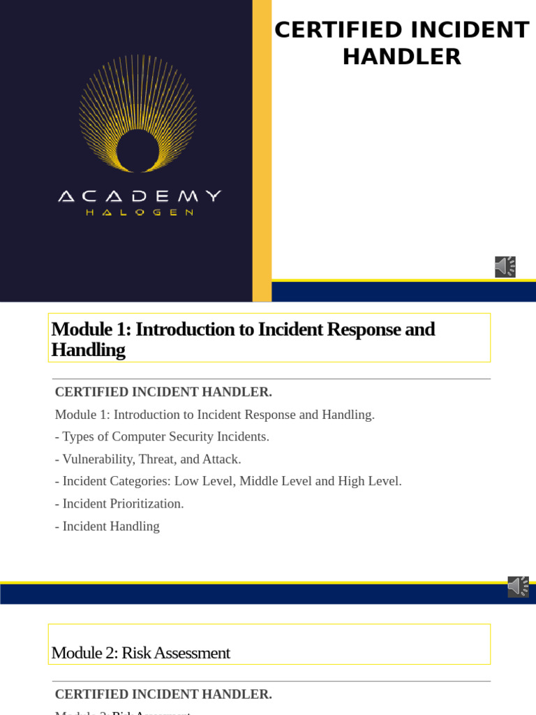 Certified Incident Handler | PDF | Security | Computer Security