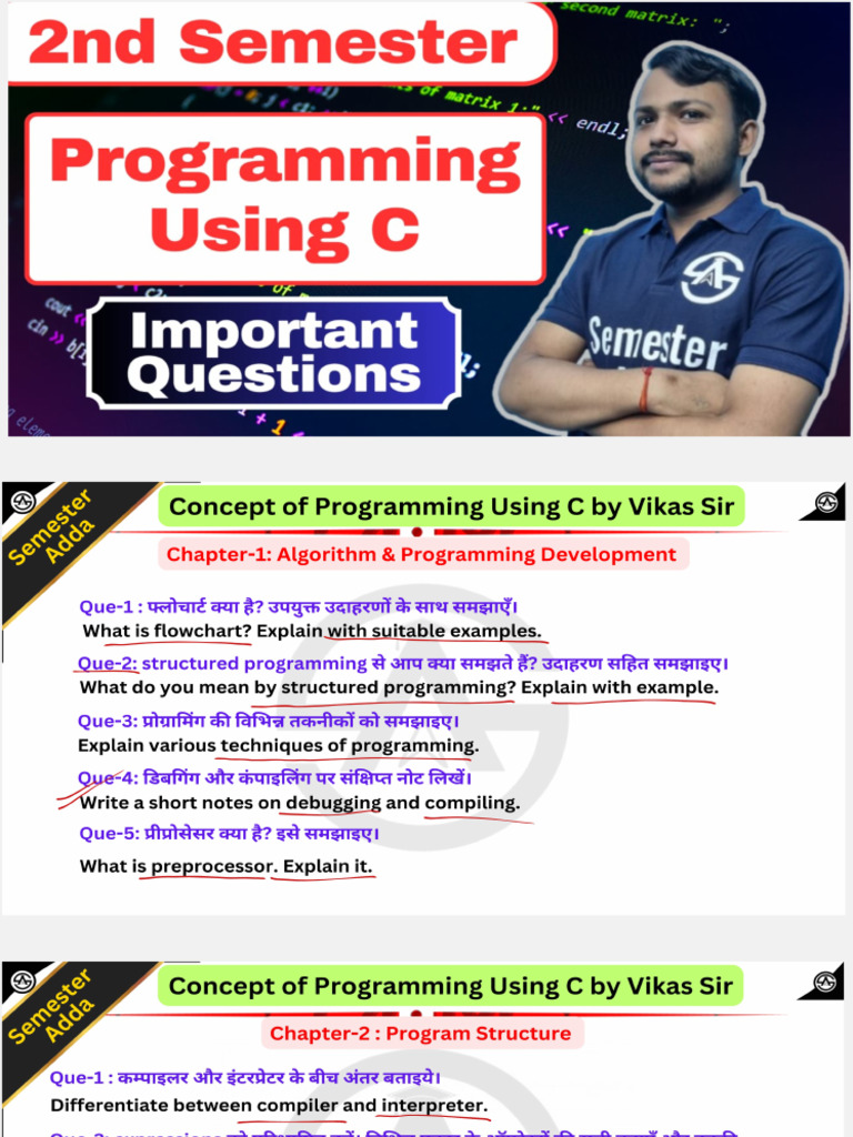 C Programming Important Questions | PDF