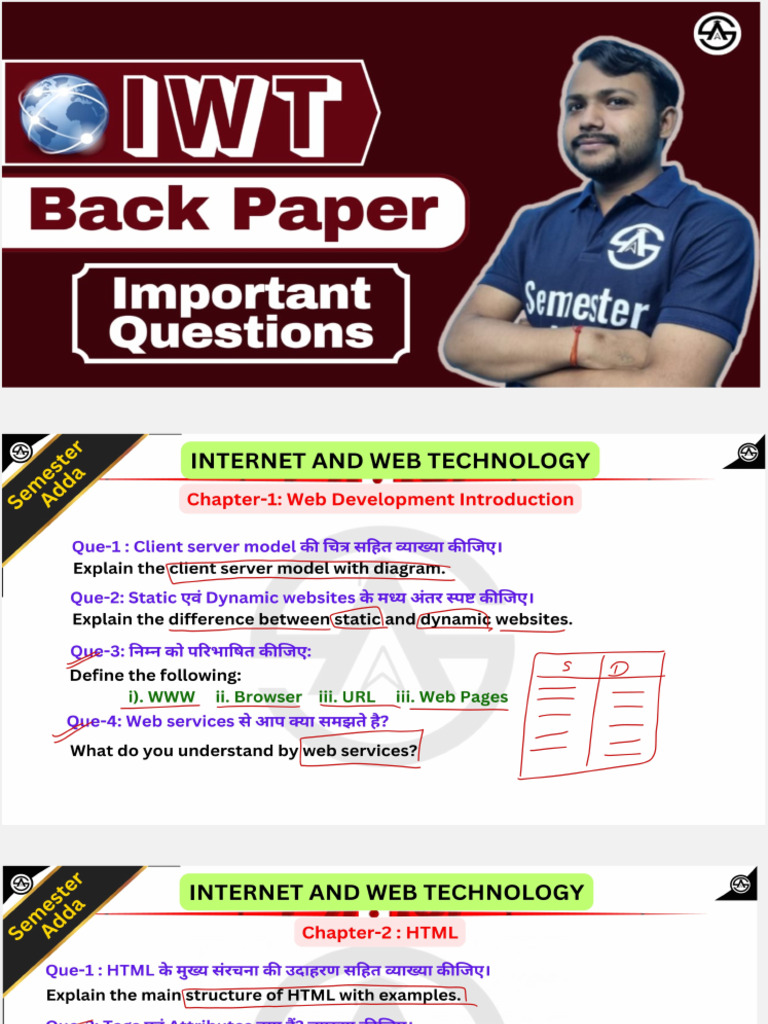 Iwt Important Questions | PDF