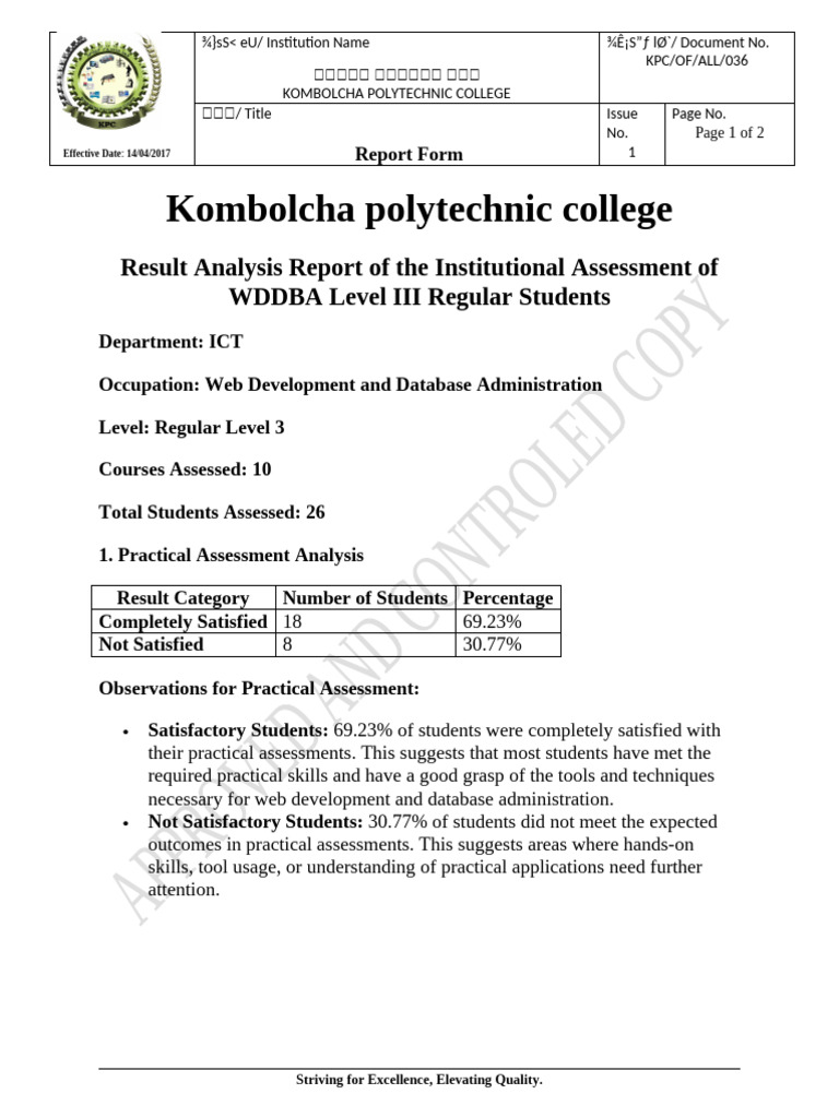 KPC-Of-ALL-036 - Report Form | PDF