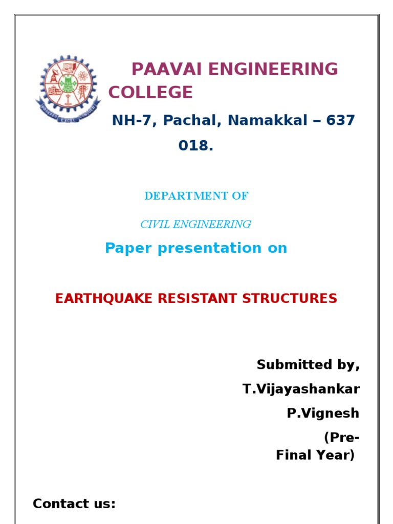 Earthquake Resistant Structures | PDF | Beam (Structure) | Earthquake ...