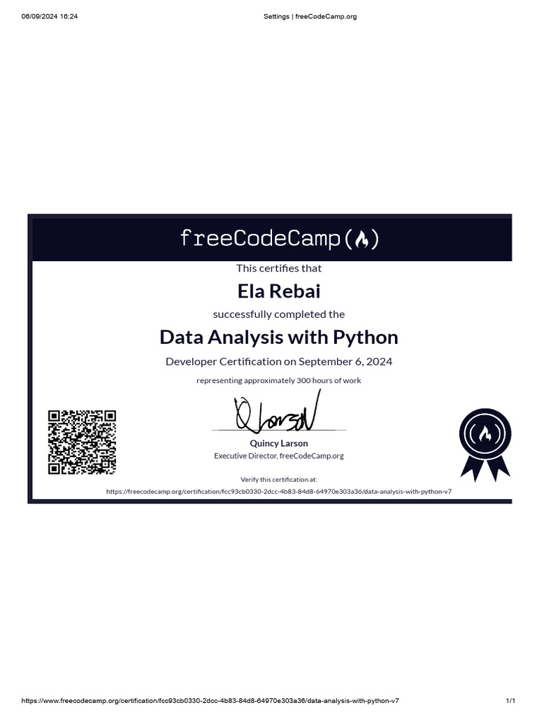 Data Analysis Certificate | PDF
