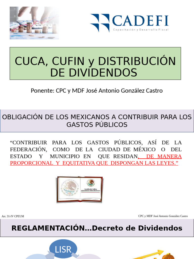 CUCA, CUFIN y Dividendos en México | PDF | Impuesto sobre la renta ...