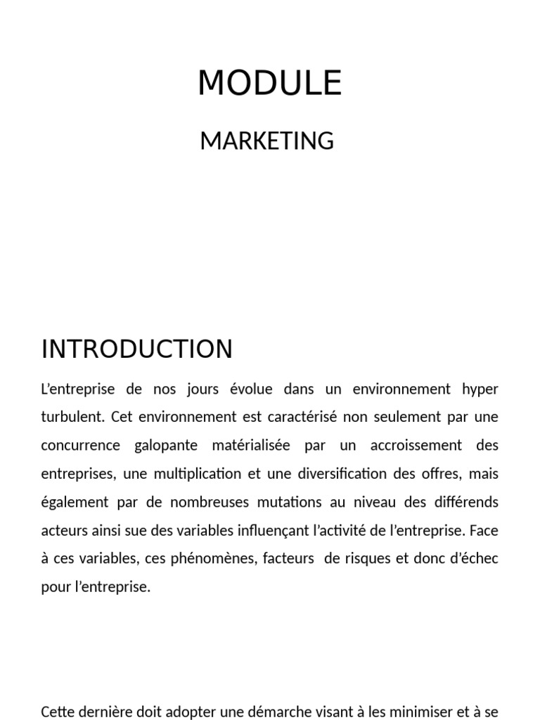 Marketing | PDF | Commercialisation | Secteur privé