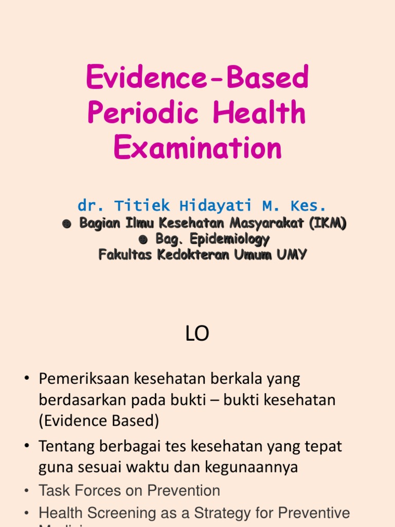 Periodic Health Examination | PDF | Screening (Medicine) | Hypertension