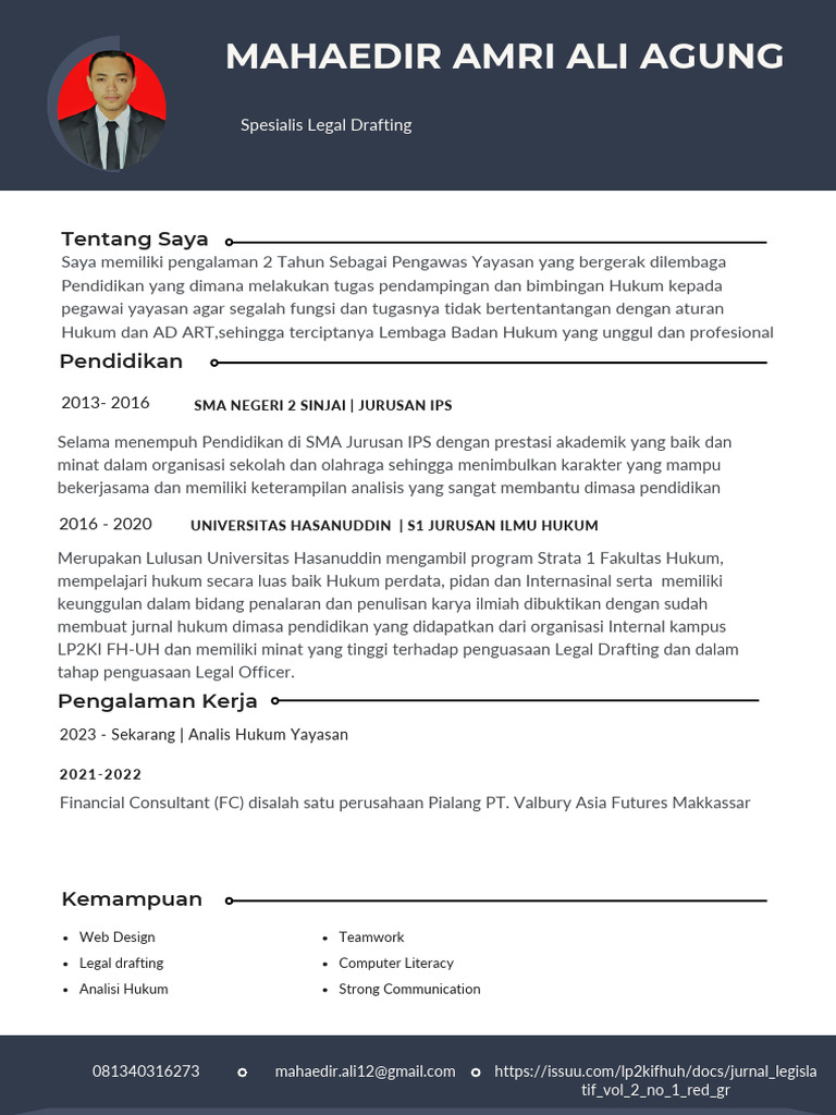 CV Mahaedir Amri Ali Agung | PDF