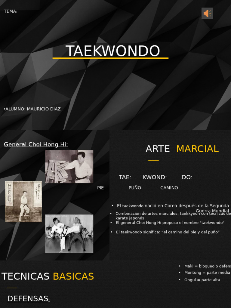 Introducción al Taekwondo: Historia y Técnicas | PDF