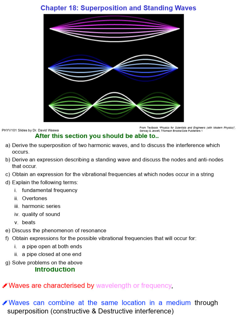 Superposition & Standing Waves in Physics | PDF | Waves | Resonance