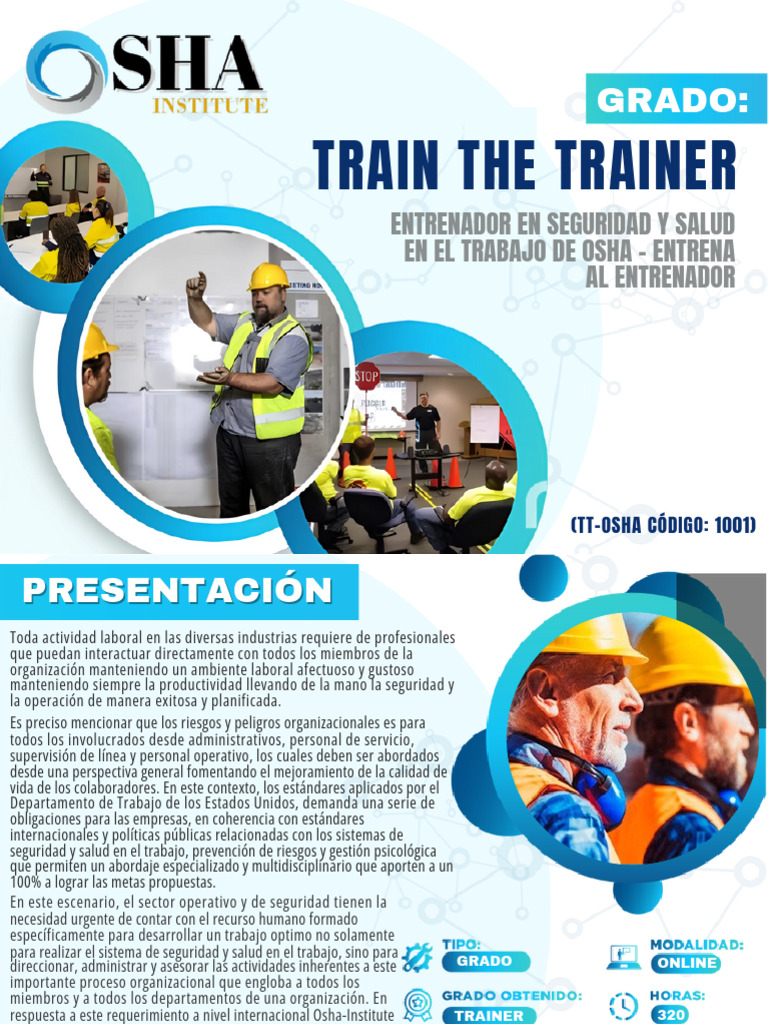 1001 Tt-Osha Train The Trainer | PDF | Administración de Seguridad y ...