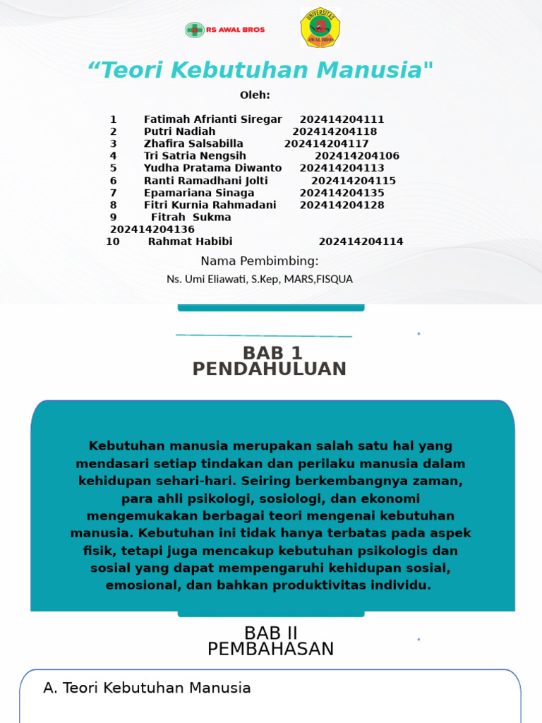 Kel.2 Teori Kebutuhan Manusia | PDF