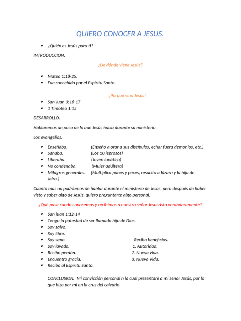 Conociendo a Jesús: Su Salvación para Niños | PDF | Jesús | espíritu Santo