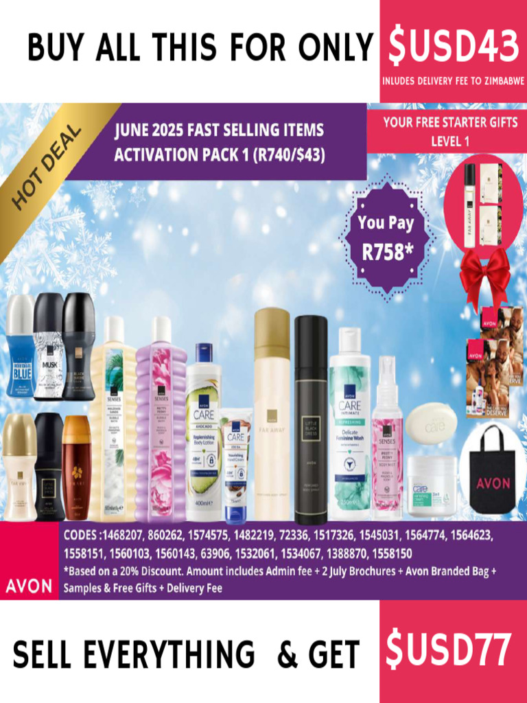 June Avon Starter Packs and Combos - Compressed | PDF