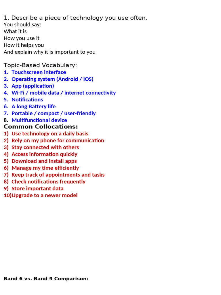 Part 2 Topics With Words and Structures | PDF | Smartphone | Mobile App