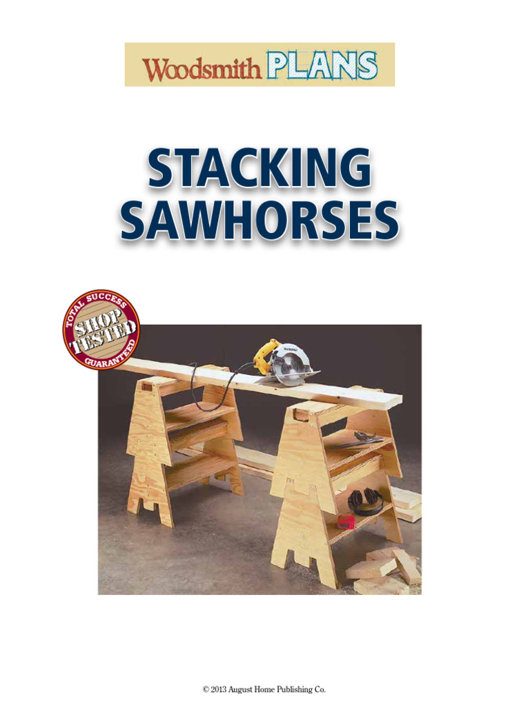 Build Sturdy Stacking Sawhorses | PDF | Woodworking
