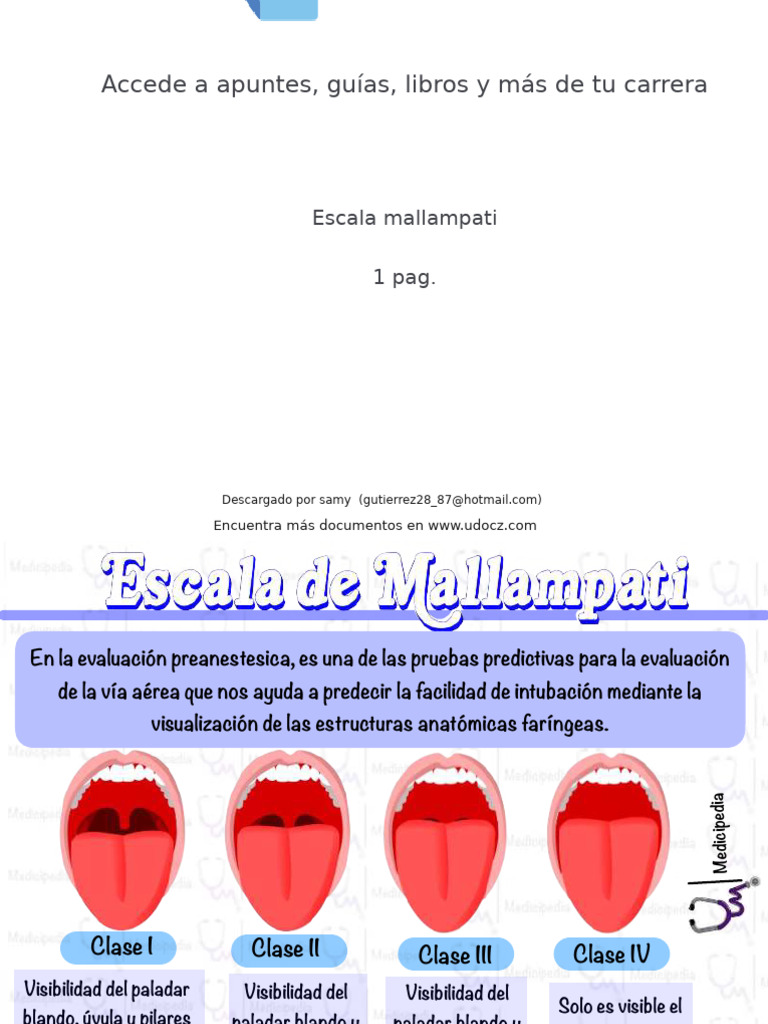 Escala Mallampati 752215 Downloadable 1327250 | PDF