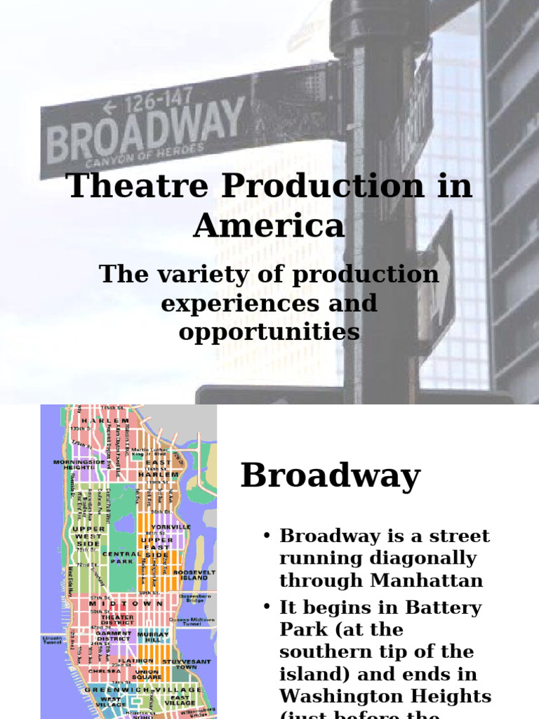 Intro To Broadway | PDF | Broadway Theatre | Theatre