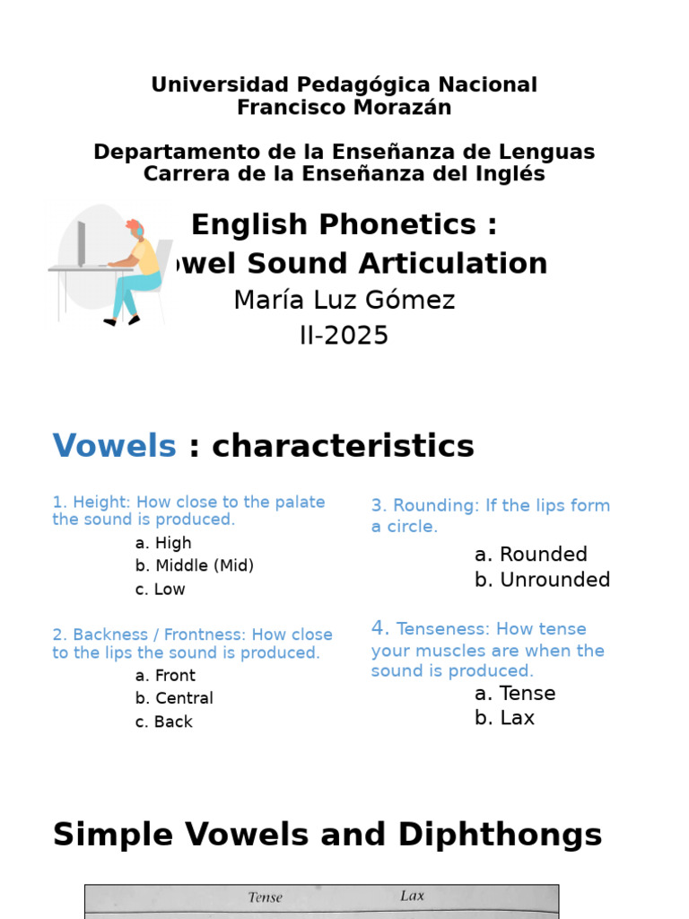 Vowels Articulation | PDF