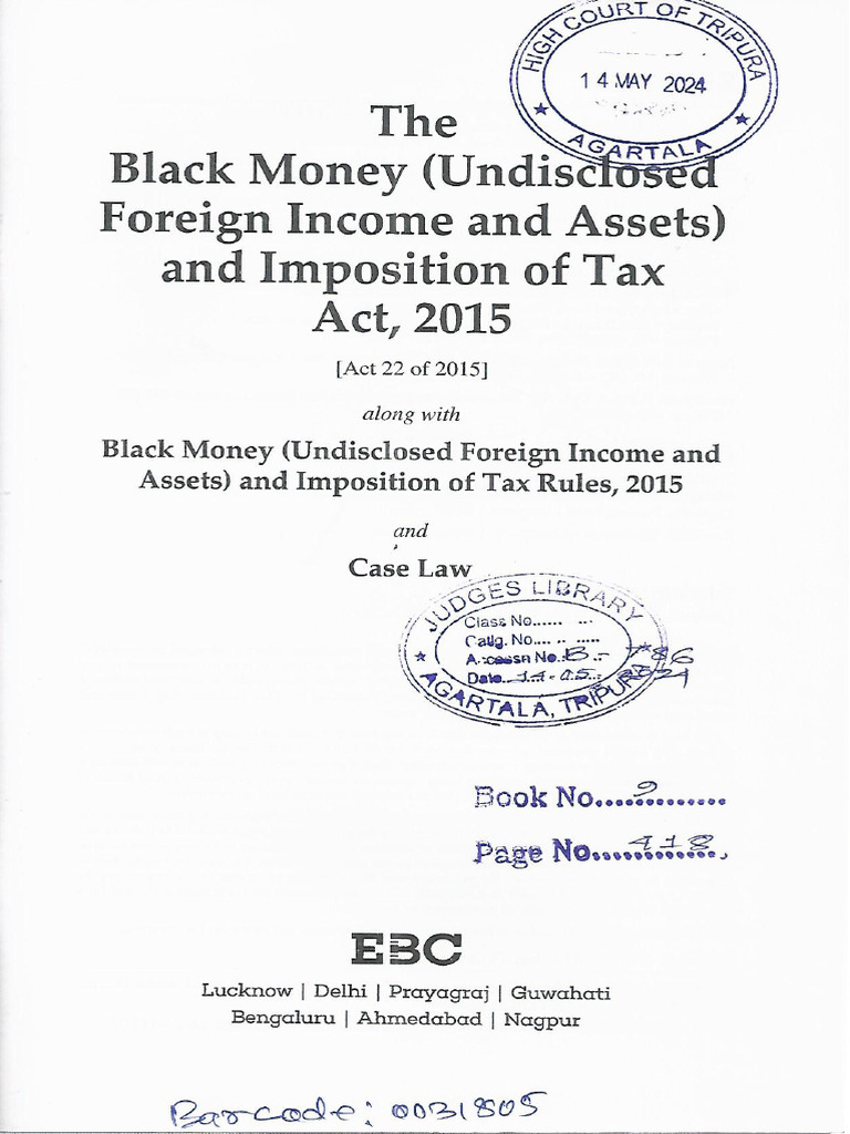 Black Money (Undisclosed Foreign Income & Assets & Imposition of Tax ...