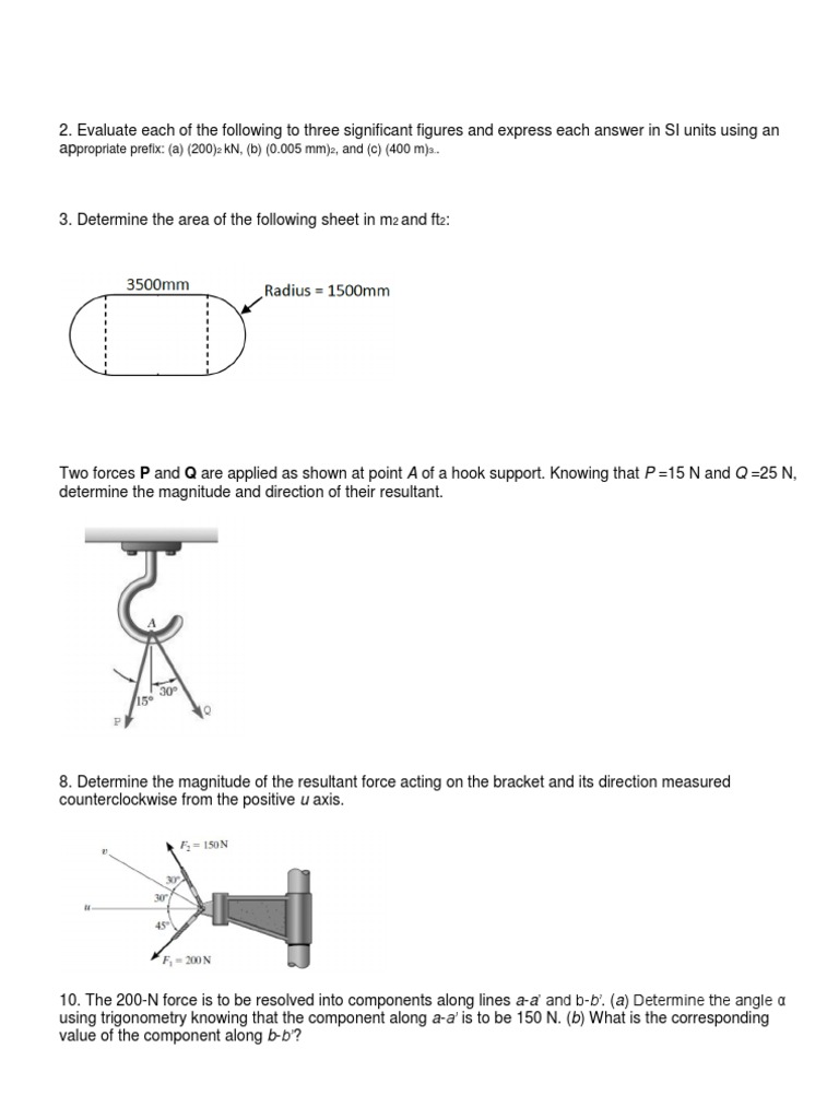 Static Assignment Pdf Cartesian Coordinate System Euclidean Vector