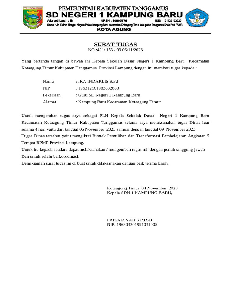 Surat PLH | PDF