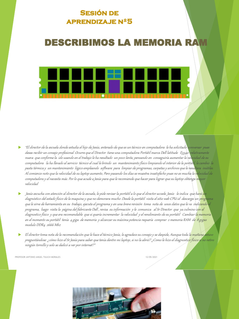 Describimos La Memoria Ram | PDF | Almacenamiento de datos de la computadora | Servidor ...