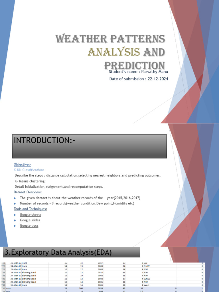 Weather Patterns Analysis and Prediction Project - Compressed | PDF | Machine Learning | Cluster ...