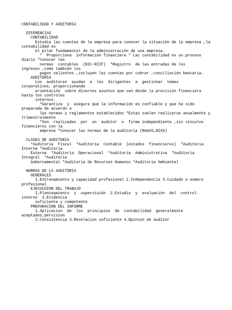 Mapa Conceptual Auditoria | PDF