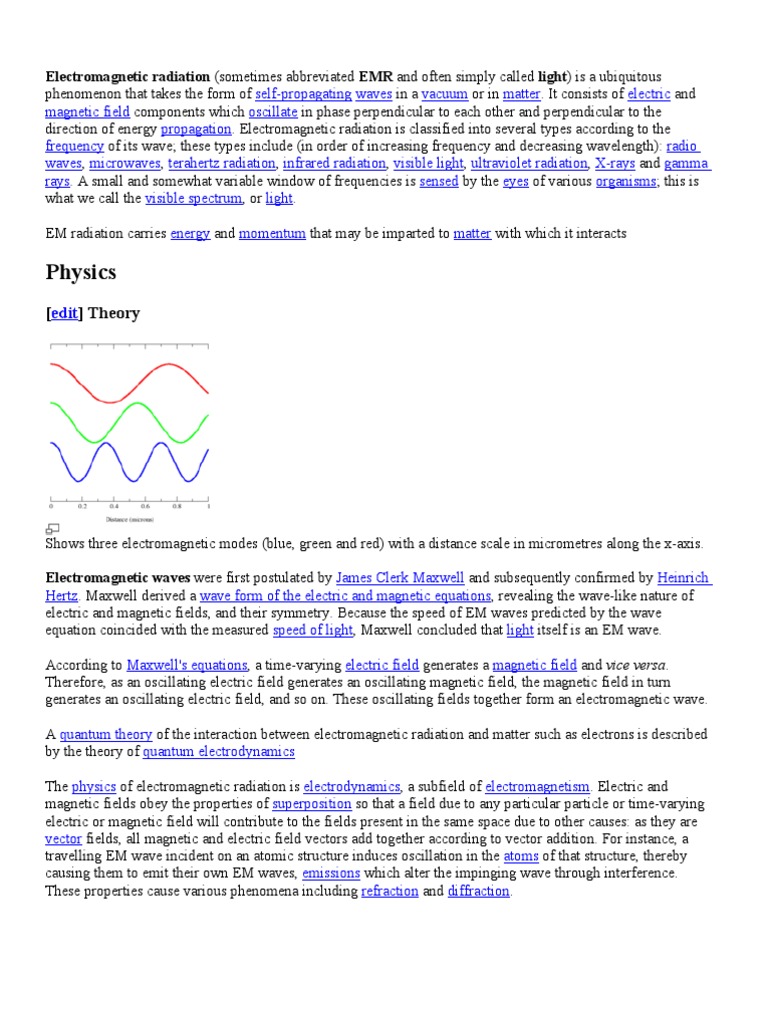 Understanding Electromagnetic Radiation | PDF | Electromagnetic ...