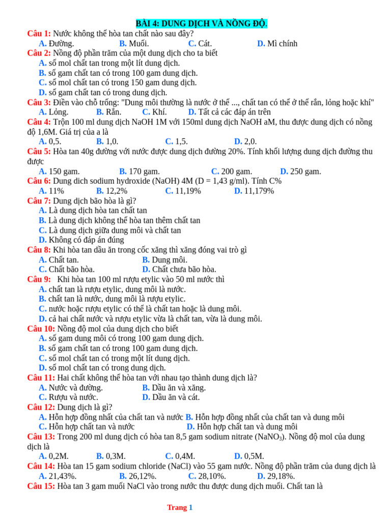 Nong Do Dung Dich | PDF