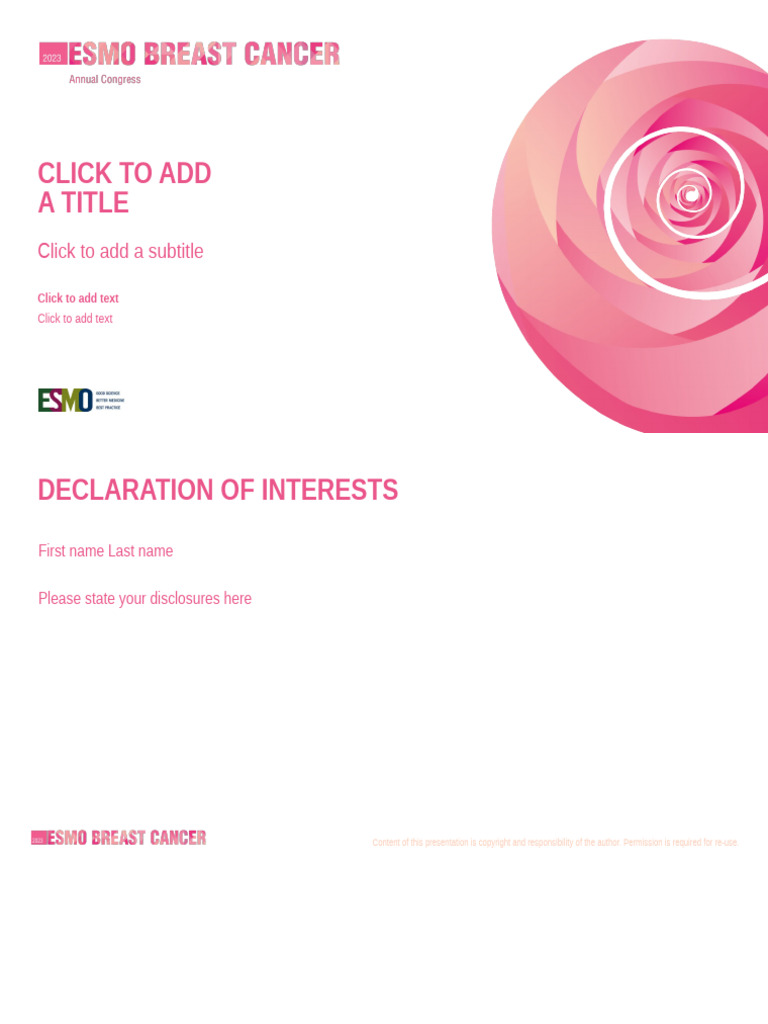 ESMO Breast Cancer 2023 PPTX Template | PDF