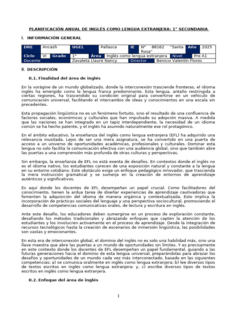 Pca 1ST Grade | PDF | Enseñando | Aprendizaje