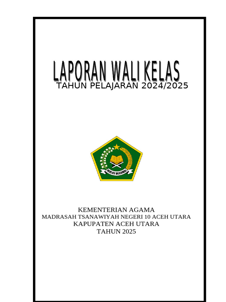 LAPORAN PROGRAM WALI KELAS TAPEL 2024-2025(GENAP) (1) | PDF
