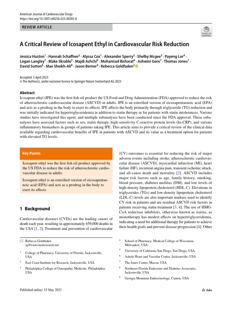 2023 Icosapent Review | PDF | Omega 3 Fatty Acid | Low Density Lipoprotein