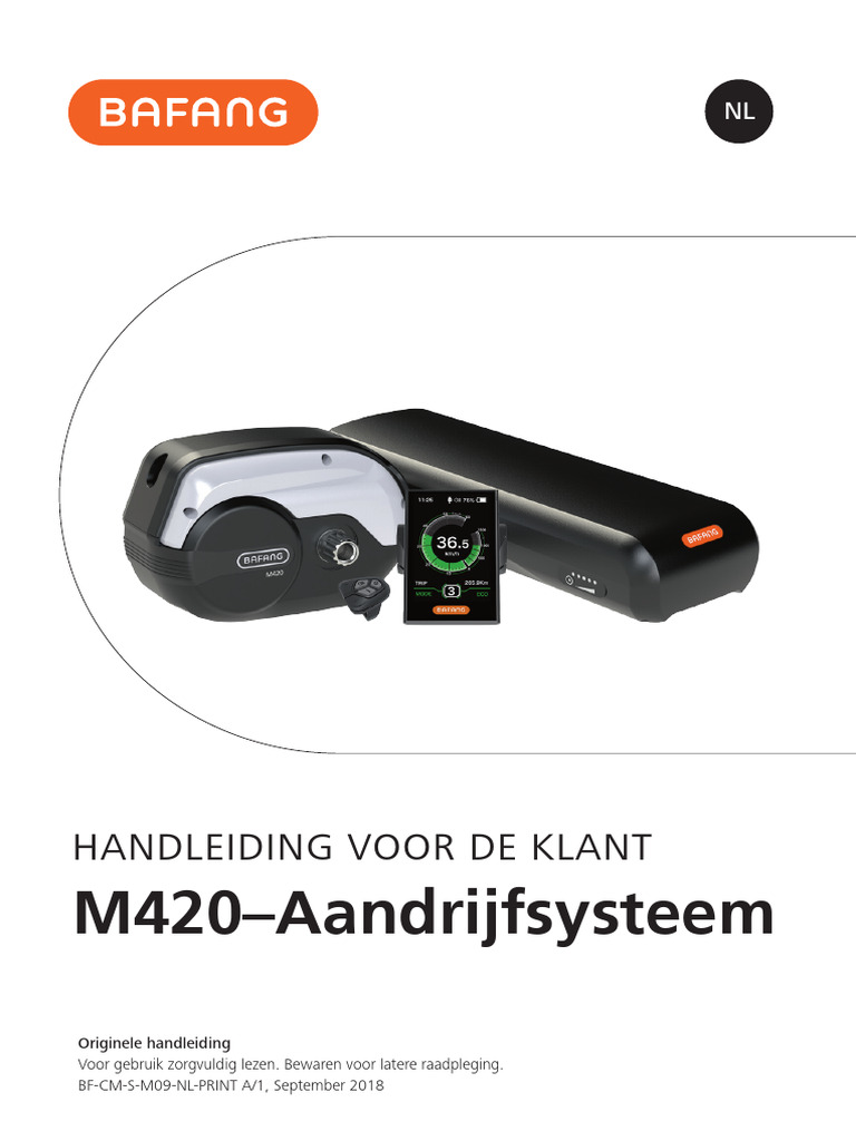 BAFANG M420 Consumenten Handleiding | PDF