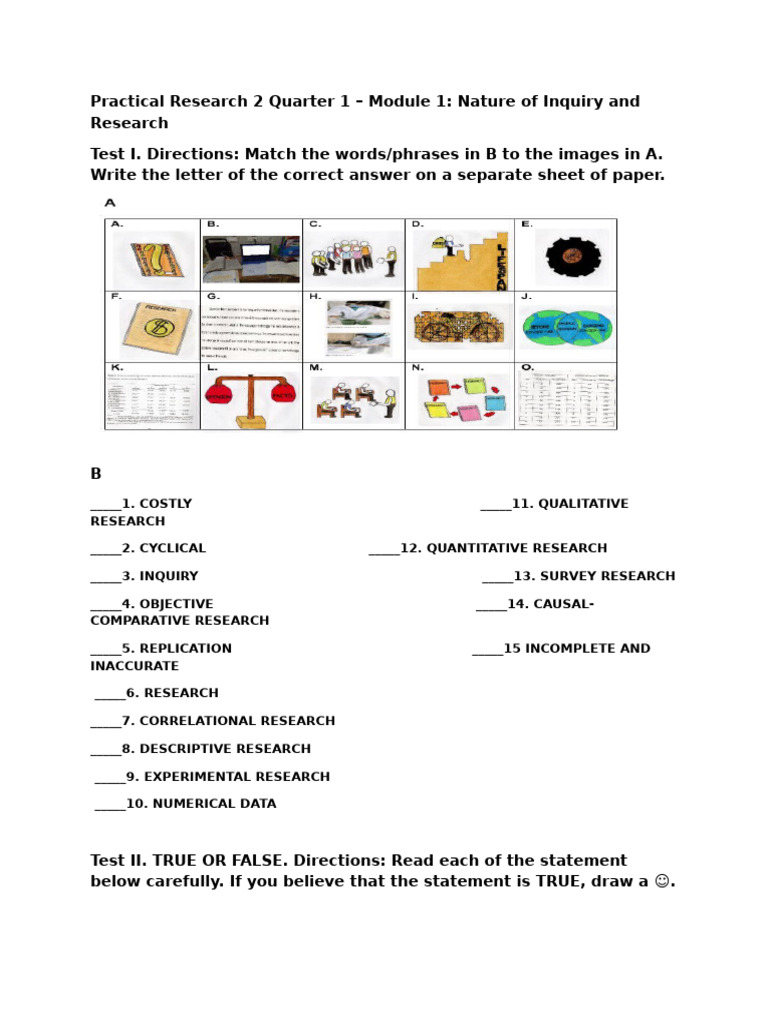 Practical Research 2 Quarter 1 Module 1 | PDF | Quantitative Research | Methodology