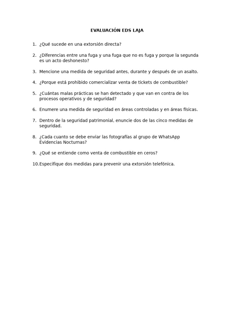 Evaluación Eds Laja | PDF