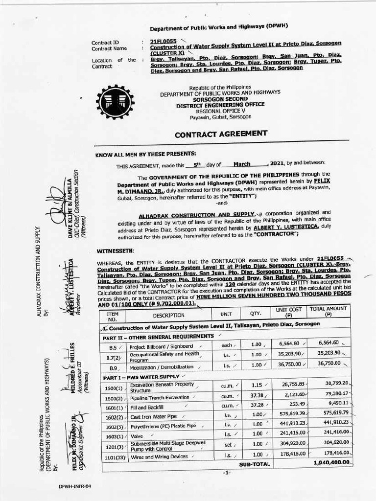 21FL0055 Contract | PDF